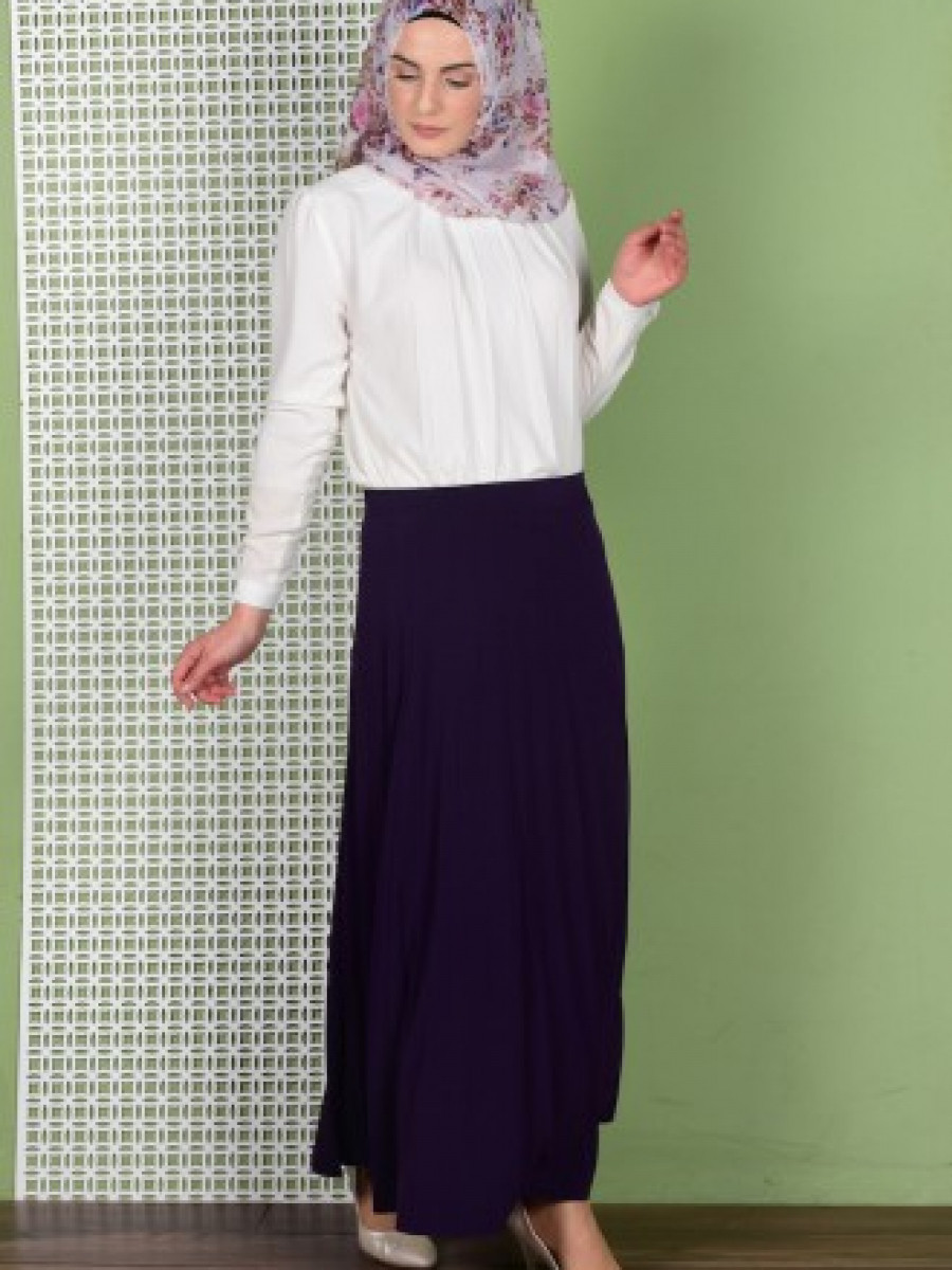 Sefamerve Piliseli Mor Etek | Ehl-i Tesettür