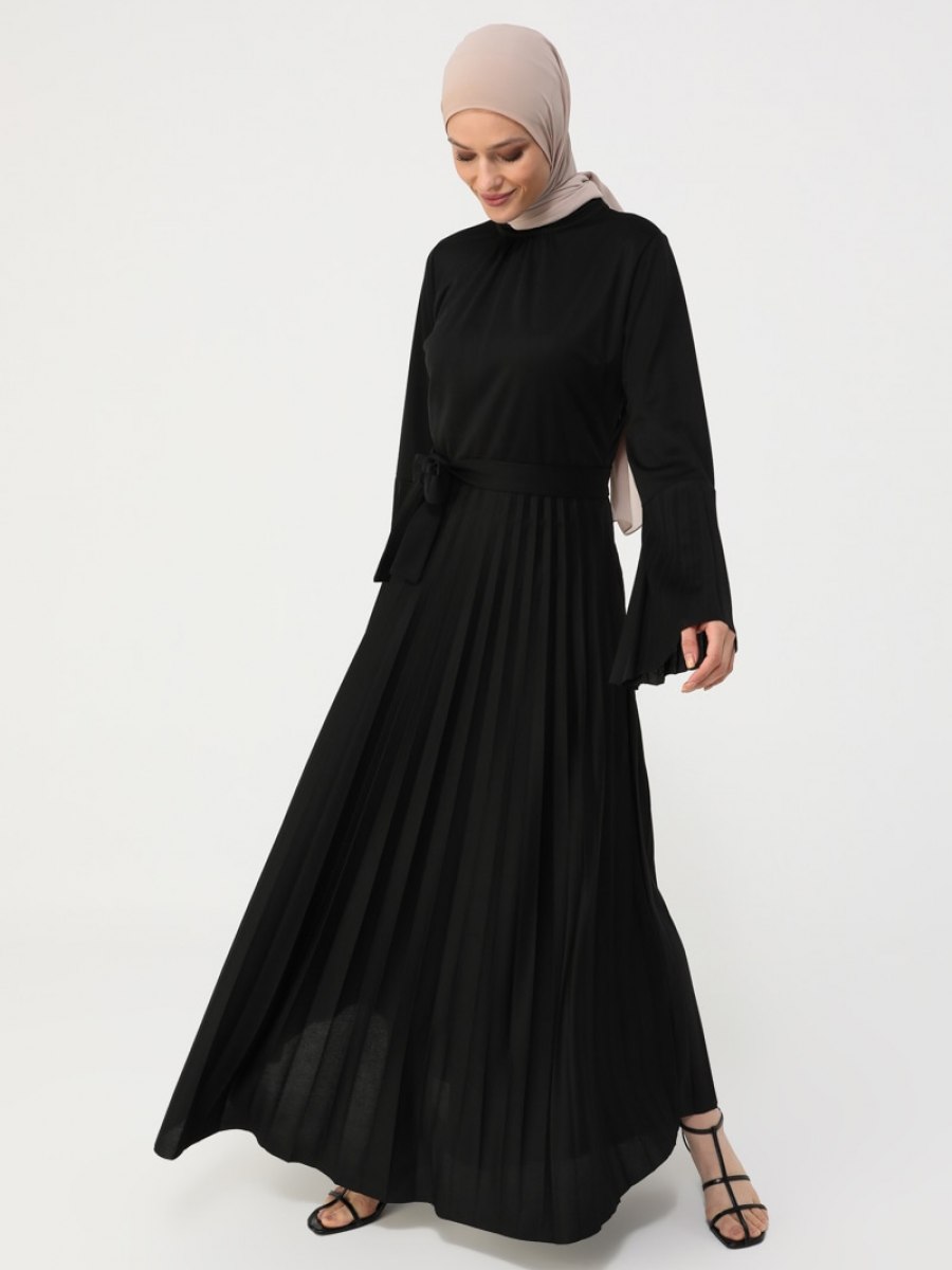 Refka Piliseli İspanyol Kol Siyah Elbise | Ehl-i Tesettür
