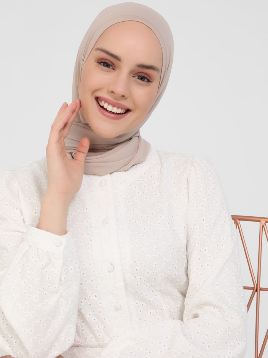 Refka Hasır Kemer Detaylı Fisto Beyaz Elbise | Ehl-i Tesettür