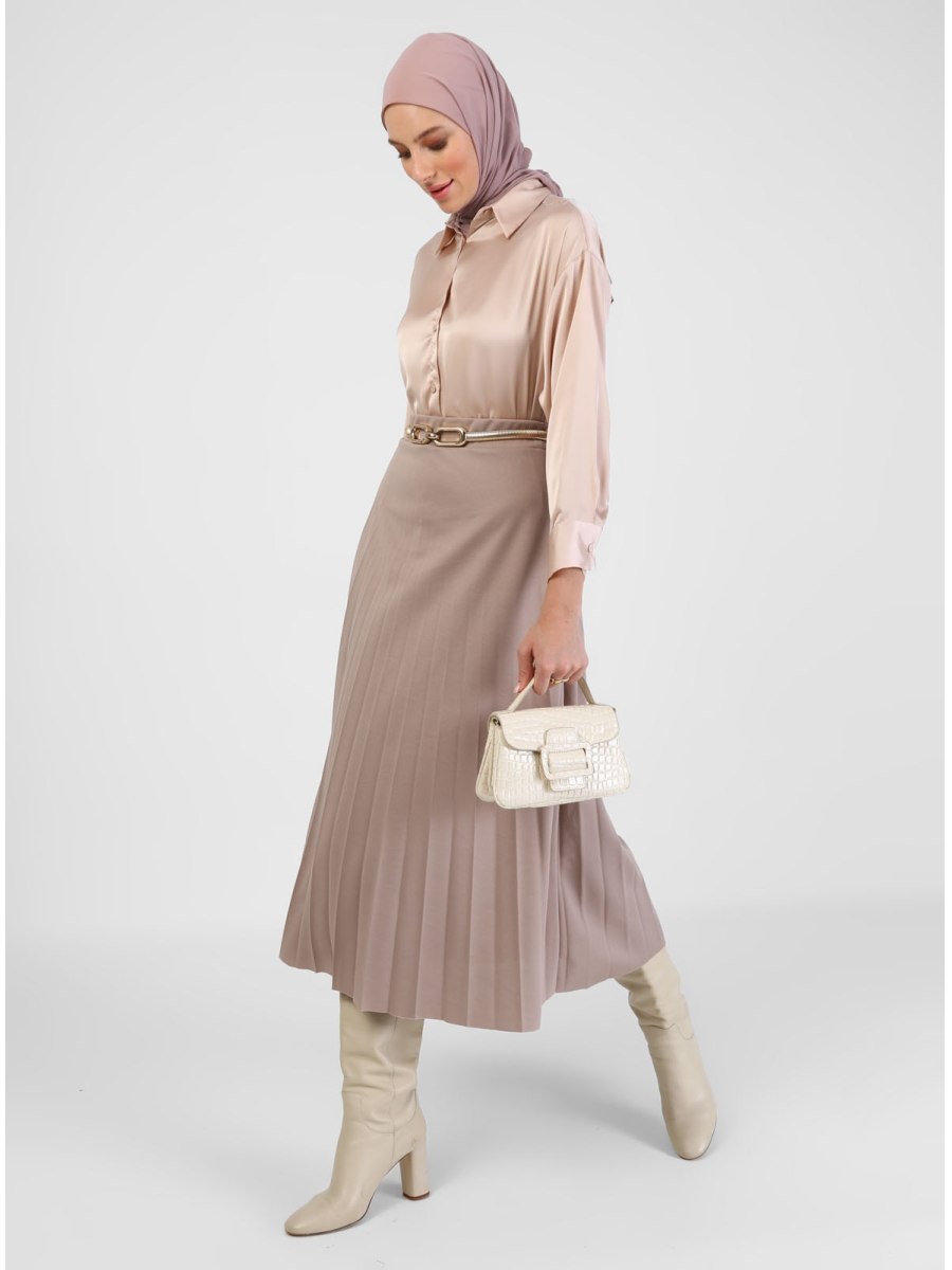 Refka Piliseli 90 Cm Derin Pembe Etek | Ehl-i Tesettür
