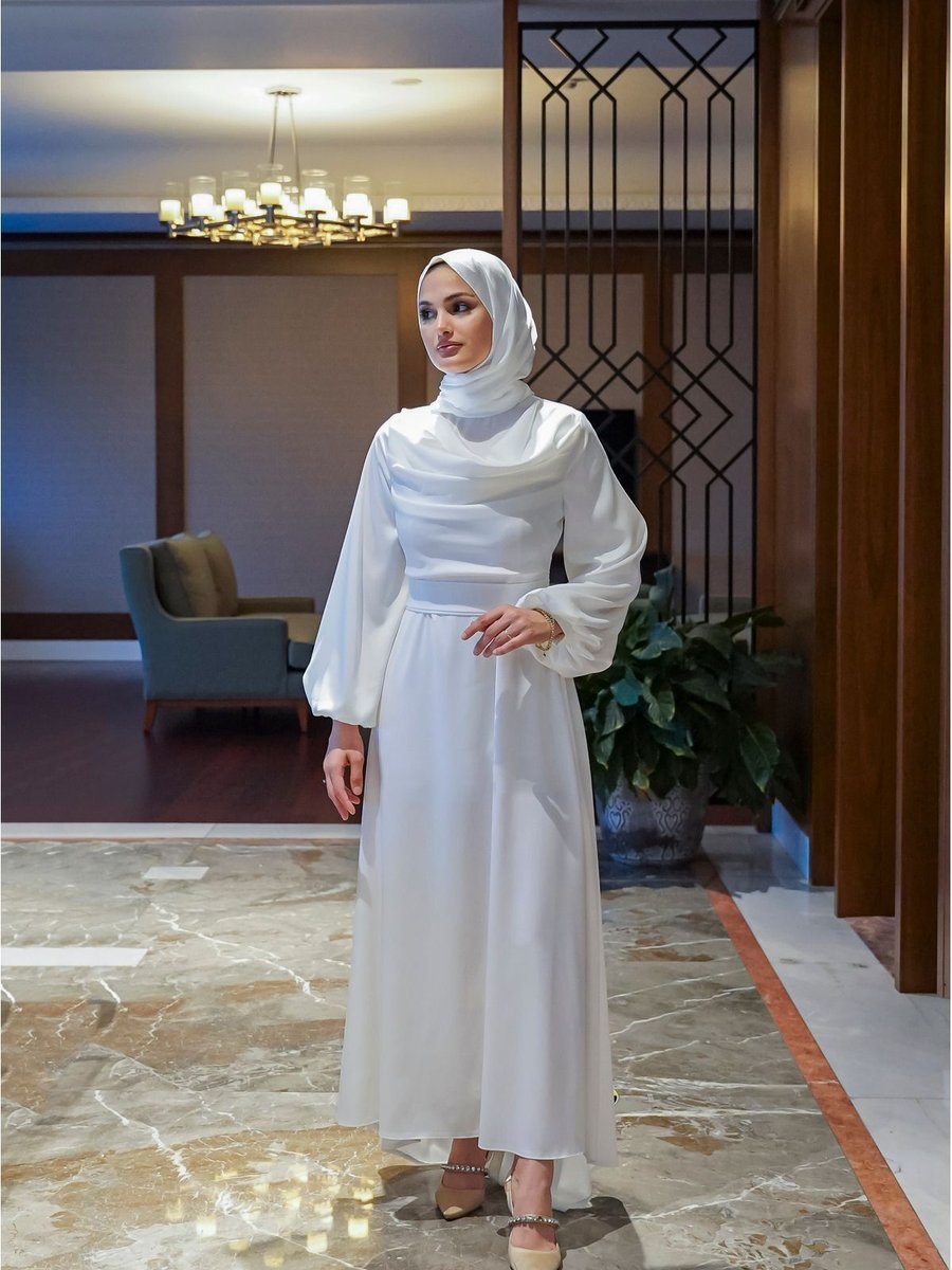 Moolisa Alice Abiye Elbise Beyaz | Ehl-i Tesettür